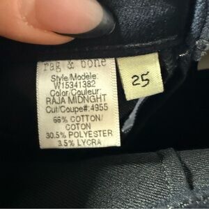 rag & bone | Jeans | Rag Bone Jeans Womens Sz 25 Raja Black Pants ...